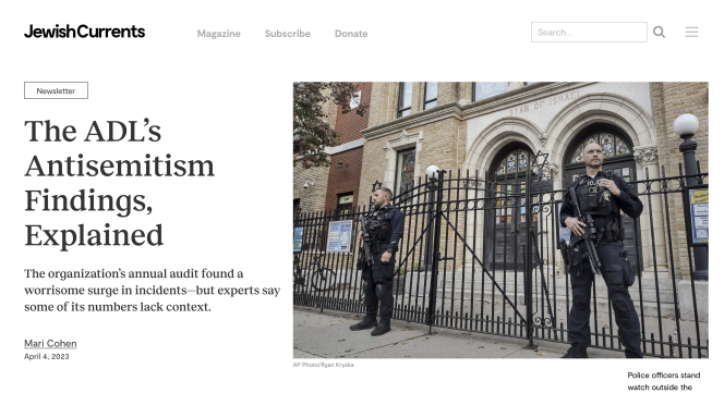 The ADL’s Antisemitism Findings, Explained | Political Research Associates