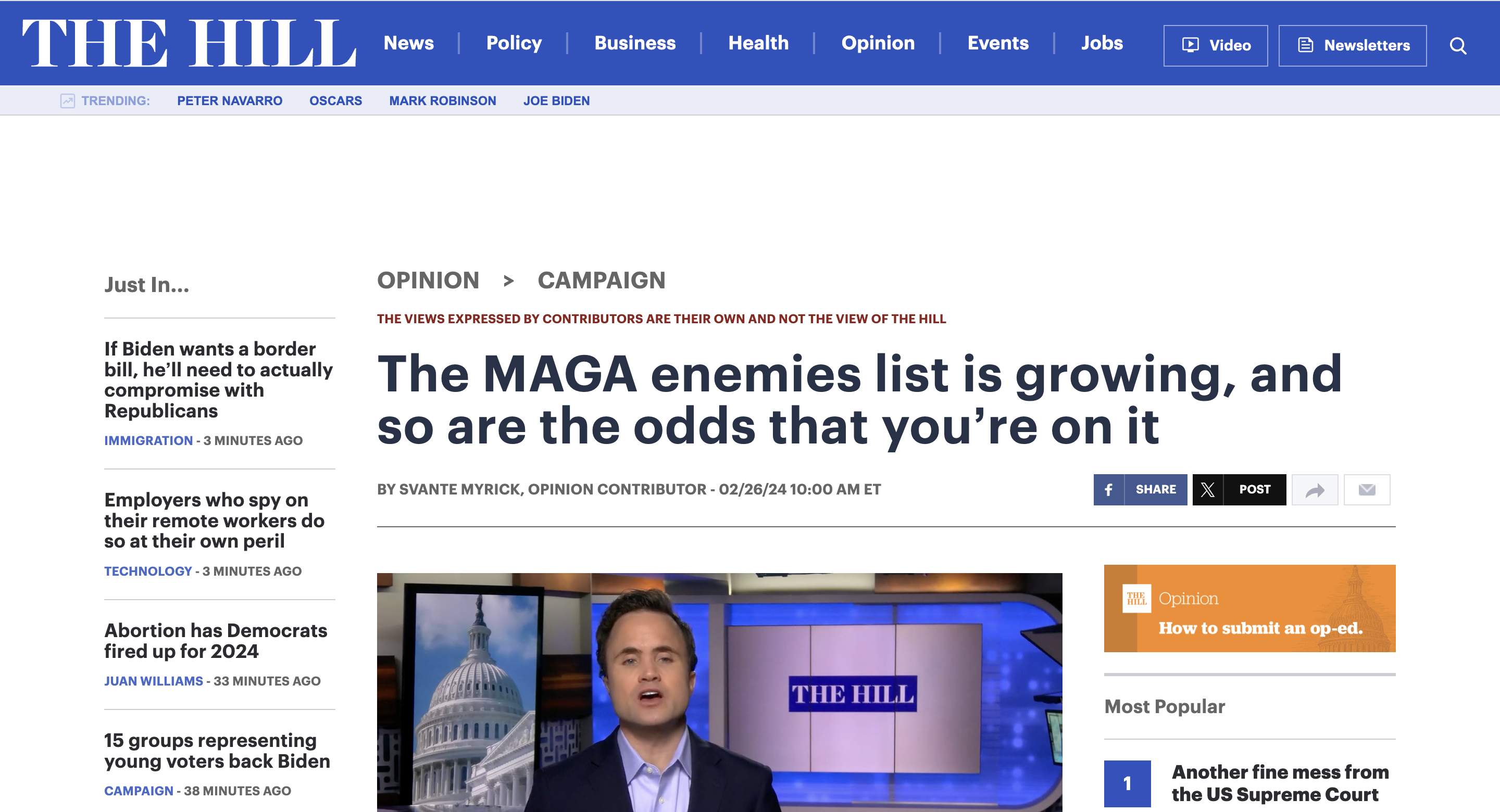 The MAGA enemies list is growing, and so are the odds that you’re on it ...