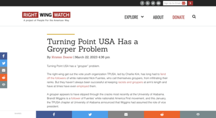 Turning Point USA Has a Groyper Problem | Political Research Associates