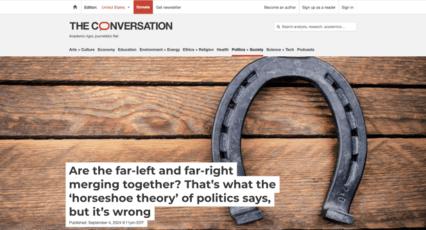 Are the far-left and far-right merging together? That’s what the ...